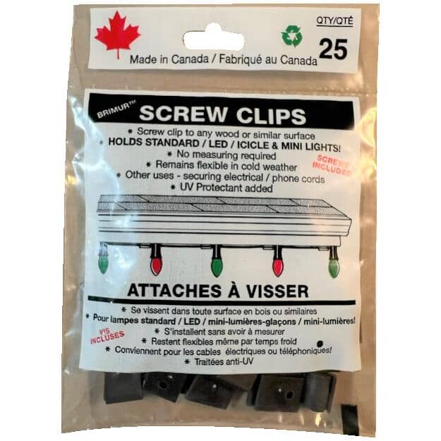 BRIMUR Light Screw Clips - Brown, 25 Pack | Home Hardware