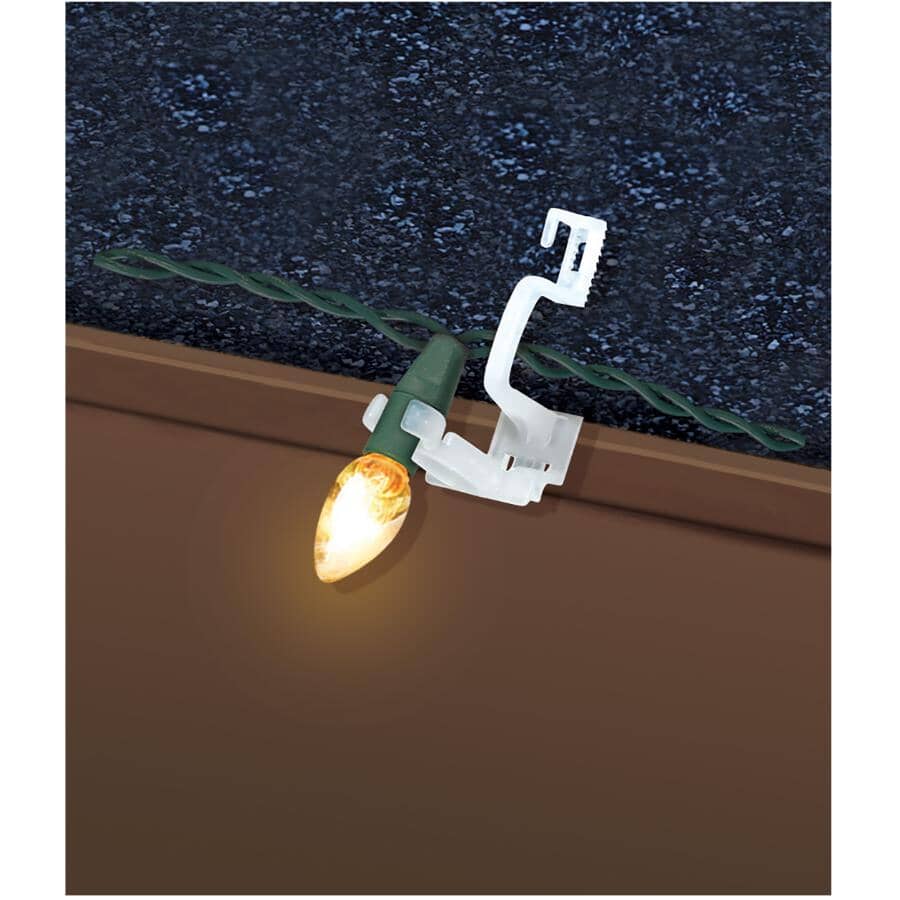 NEW TRADITIONS Titan Dual Direction Shingle & Gutter Light Clips | Home ...