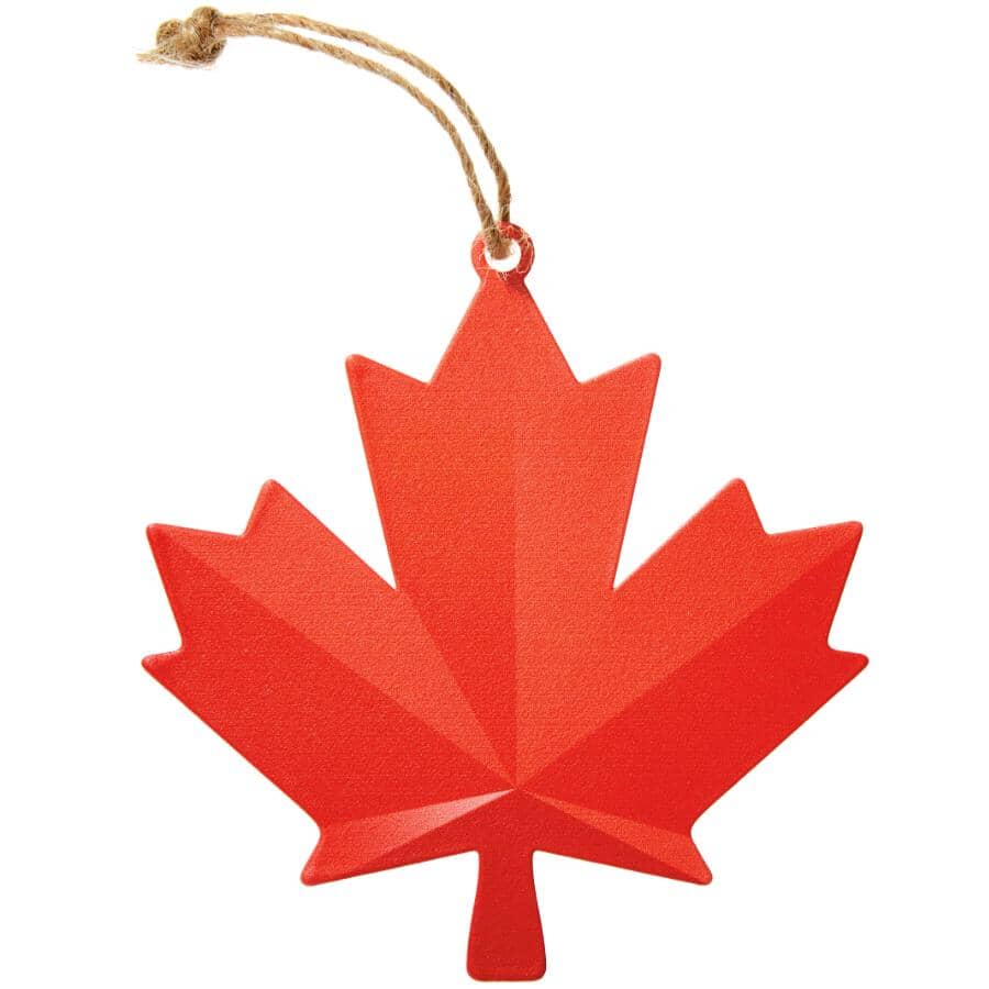 CHRISTMAS TRADITION 4" Metal Maple Leaf Ornament | Home Hardware