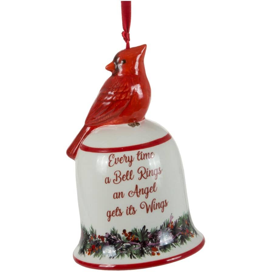 CHRISTMAS TRADITION 5.5" Bell Ornament with Cardinal | Home Hardware