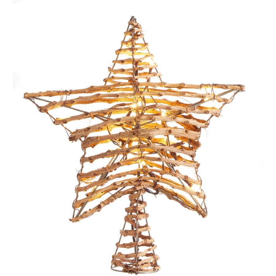 INSTYLE HOLIDAY 11.8" Rattan Star Tree Topper | Home Hardware
