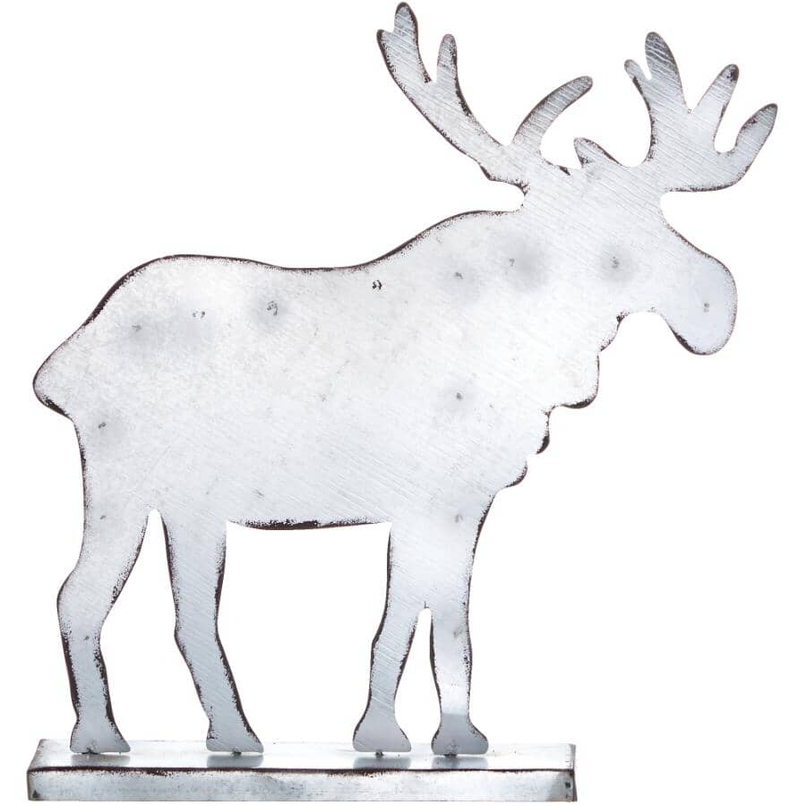 DECO NOEL 20" Tabletop Galvanized Metal Moose Decoration | Home Hardware