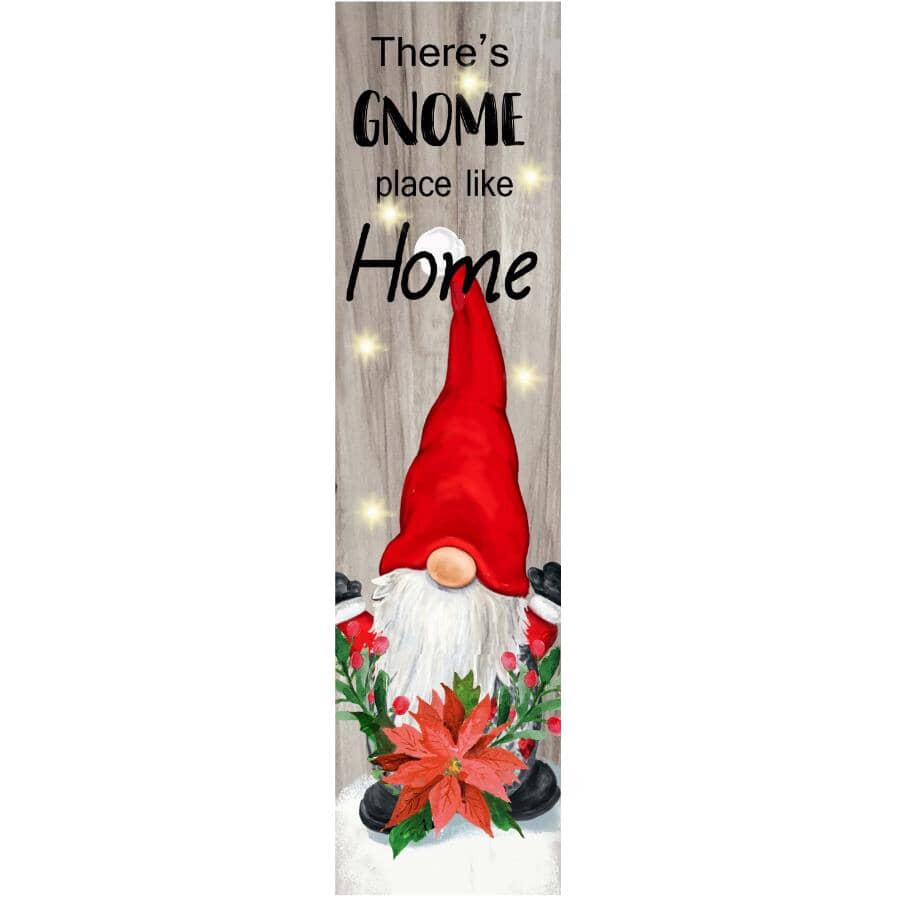 DECO NOEL 48" There's Gnome Place Like Home Leaner Porch Sign | Home ...