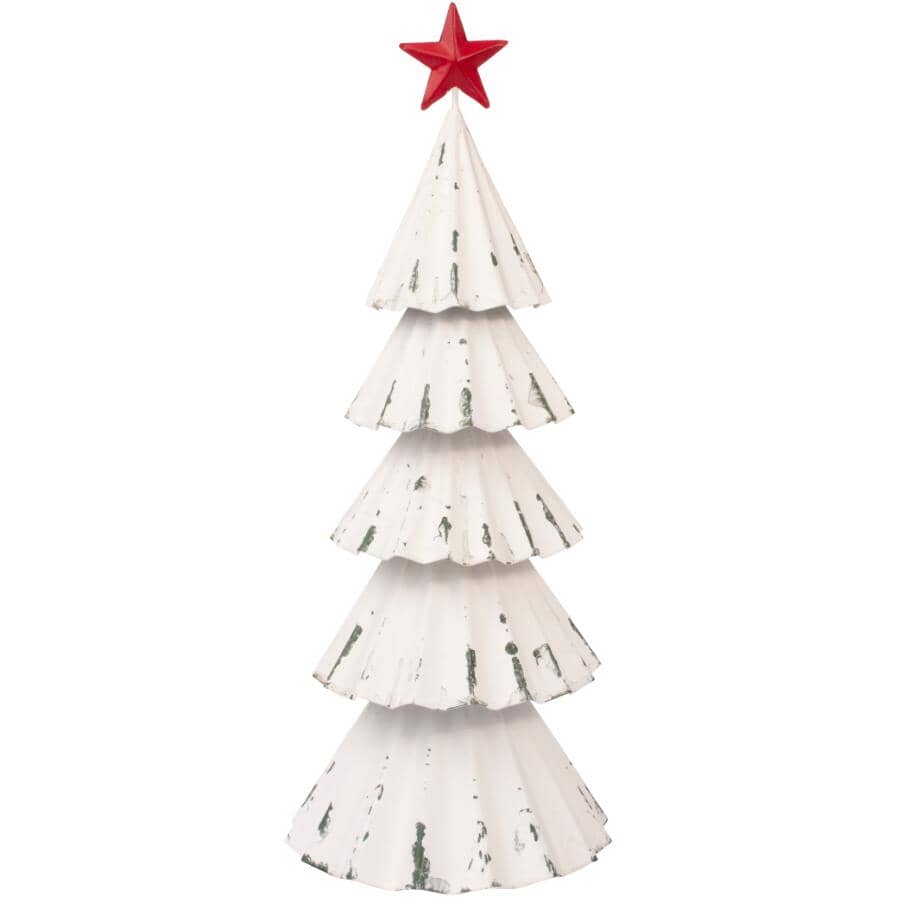 MOONRAYS 18.5" White Metal Tree Tabletop Decor | Home Hardware