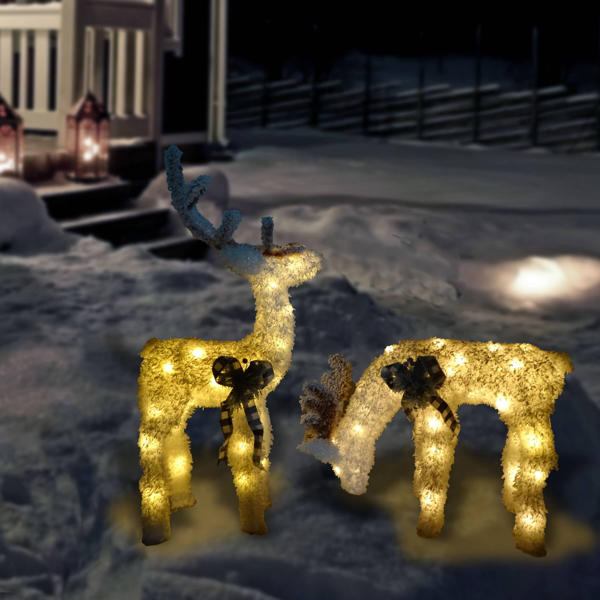 ALPINE Frosted Buck & Doe Lit Frames | Home Hardware