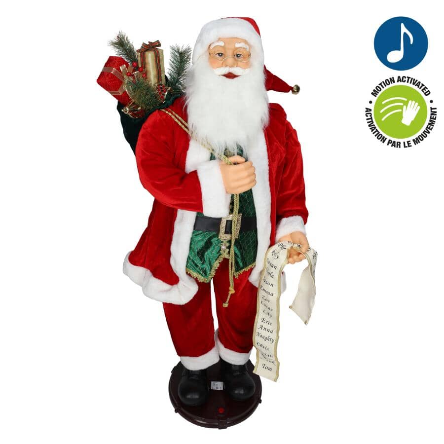 DANSON DECOR 5' Animated Santa, with Gifts and List | Home Hardware
