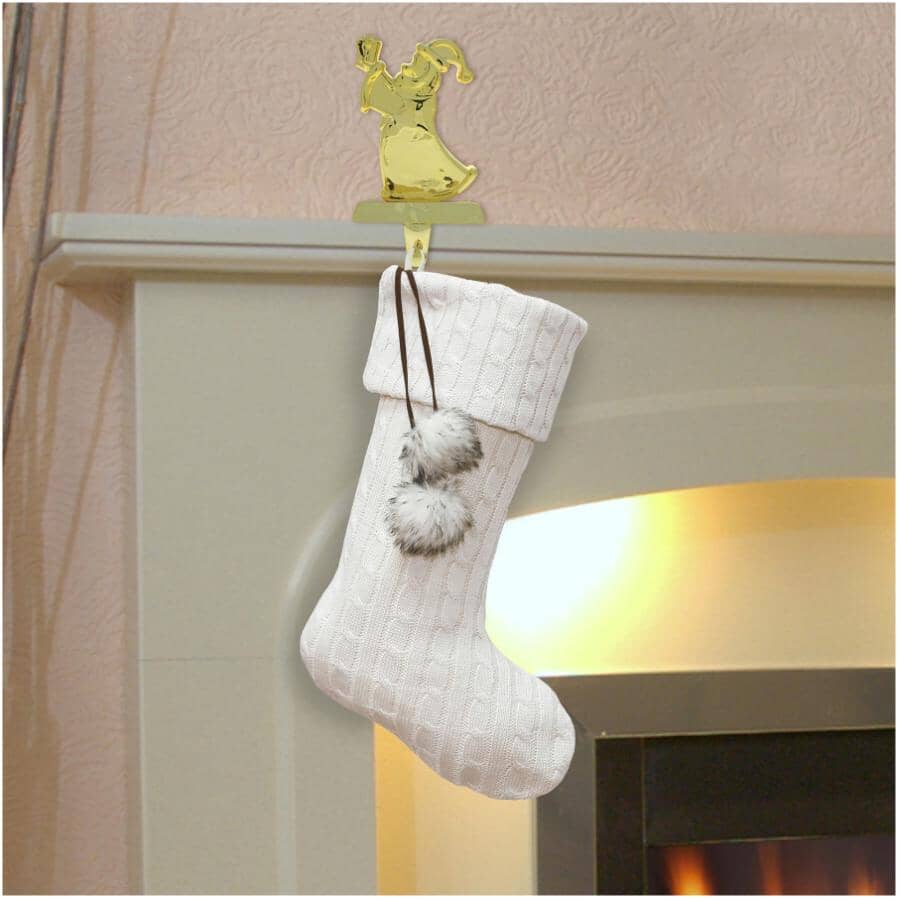 NEW TRADITIONS 20" Ivory Cable Knit Stocking | Home Hardware