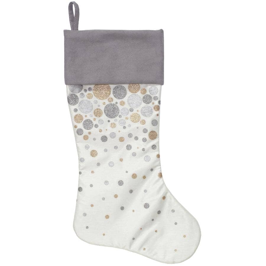 NEW TRADITIONS 20" Dupioni Fabric Stocking | Home Hardware