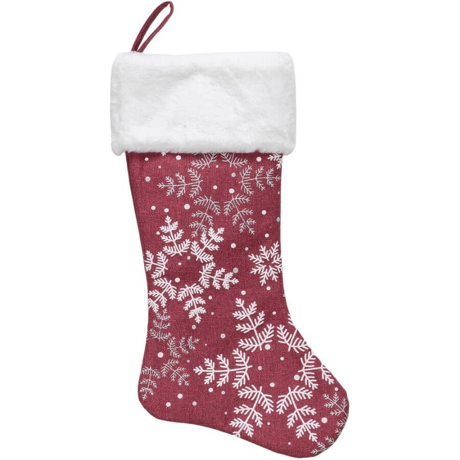 NEW TRADITIONS 20" Woven Snowflake Stocking | Home Hardware