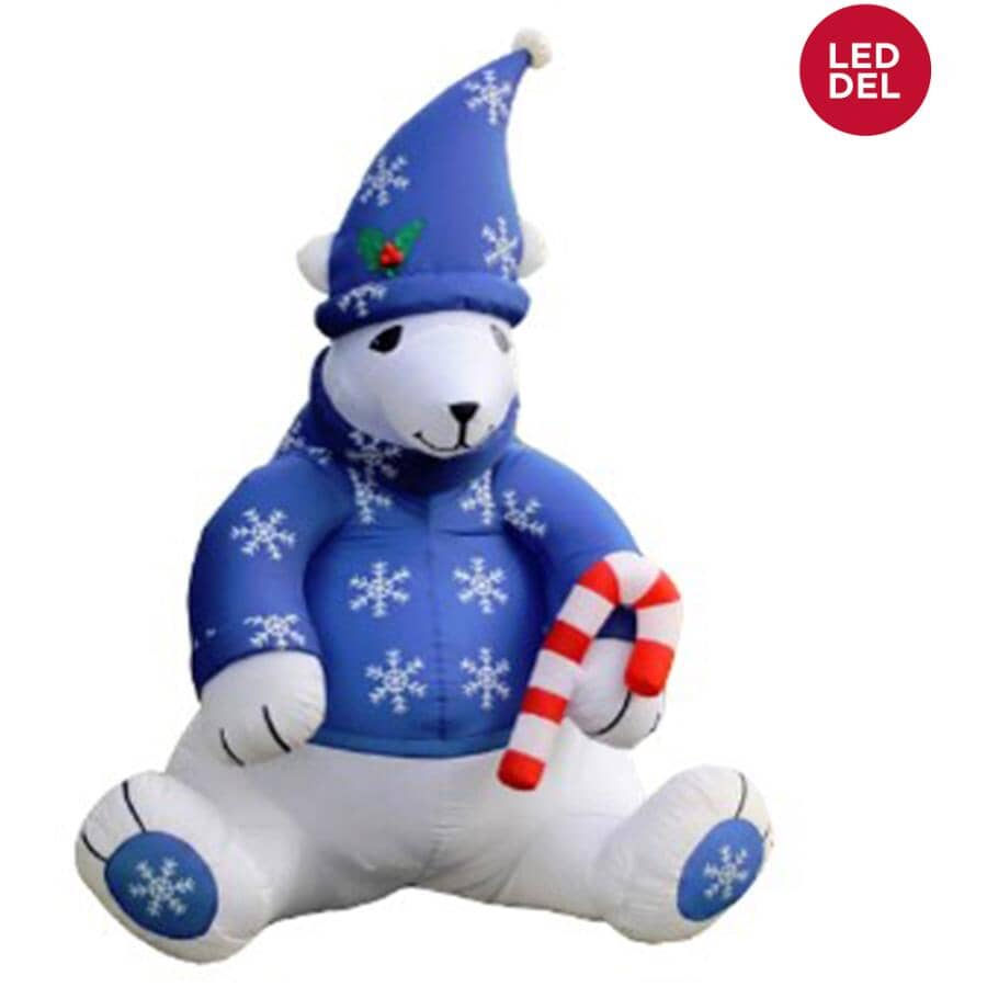 DANSON DECOR 5' Polar Bear Airblown Inflatable Figure | Home Hardware