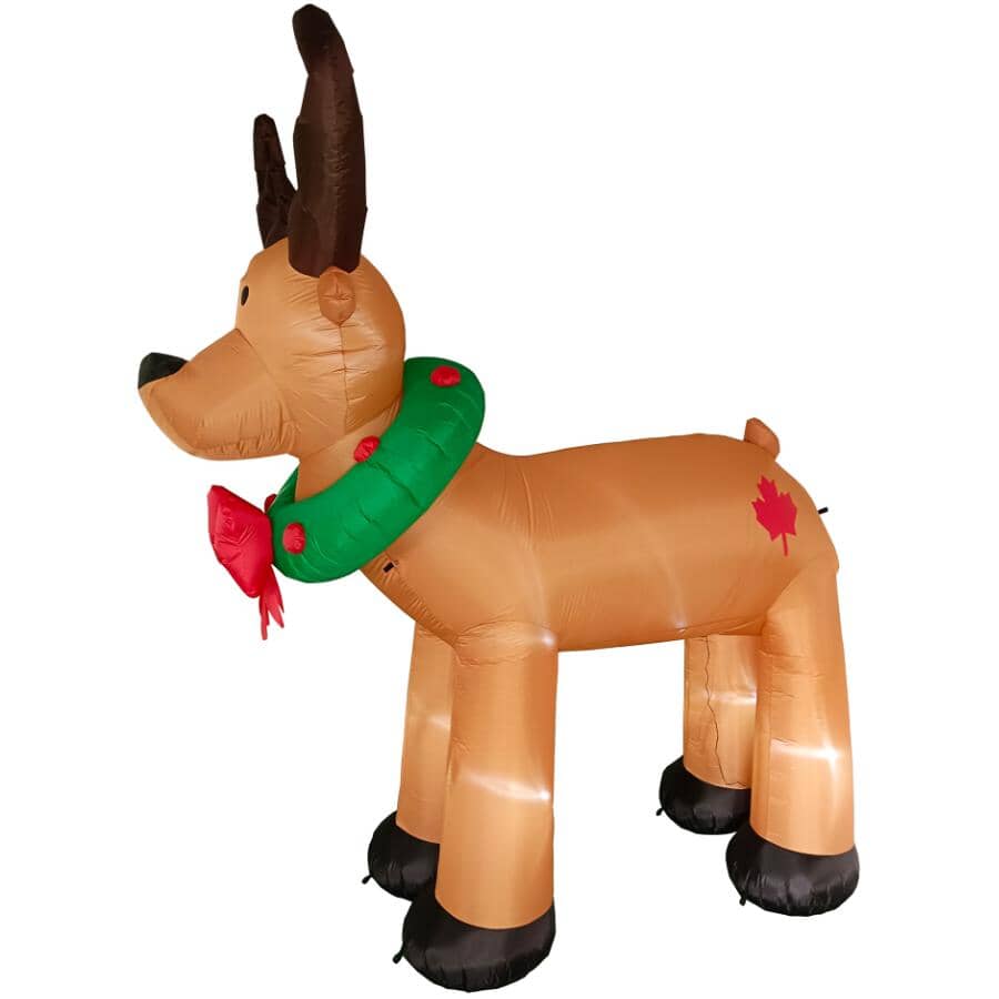 INSTYLE HOLIDAY 12' Lighted Reindeer Airblown Inflatable Figure | Home ...