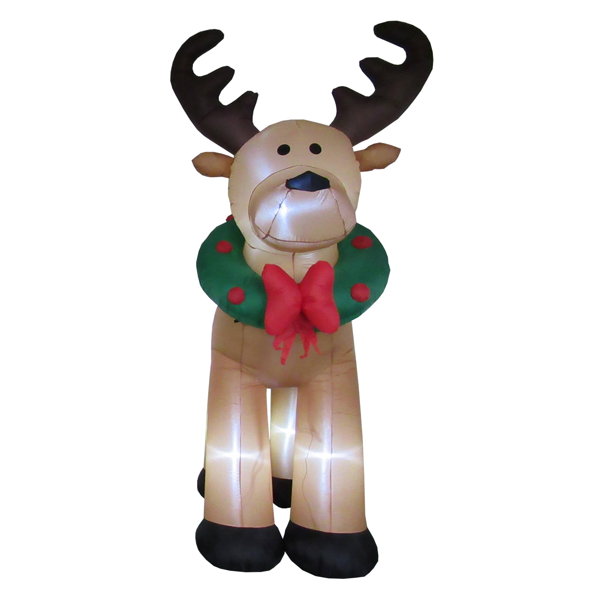 INSTYLE HOLIDAY 12' Lighted Reindeer Airblown Inflatable Figure | Home ...