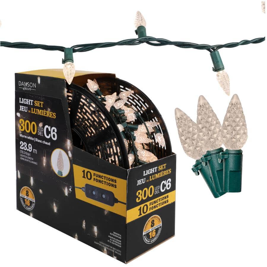 DANSON DECOR 300 LED Warm White C6 Light Set | Home Hardware