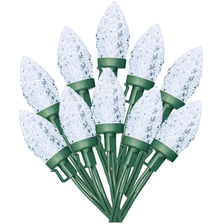SYLVANIA 25 LED Cool White C9 Faceted Light Set | Home Hardware