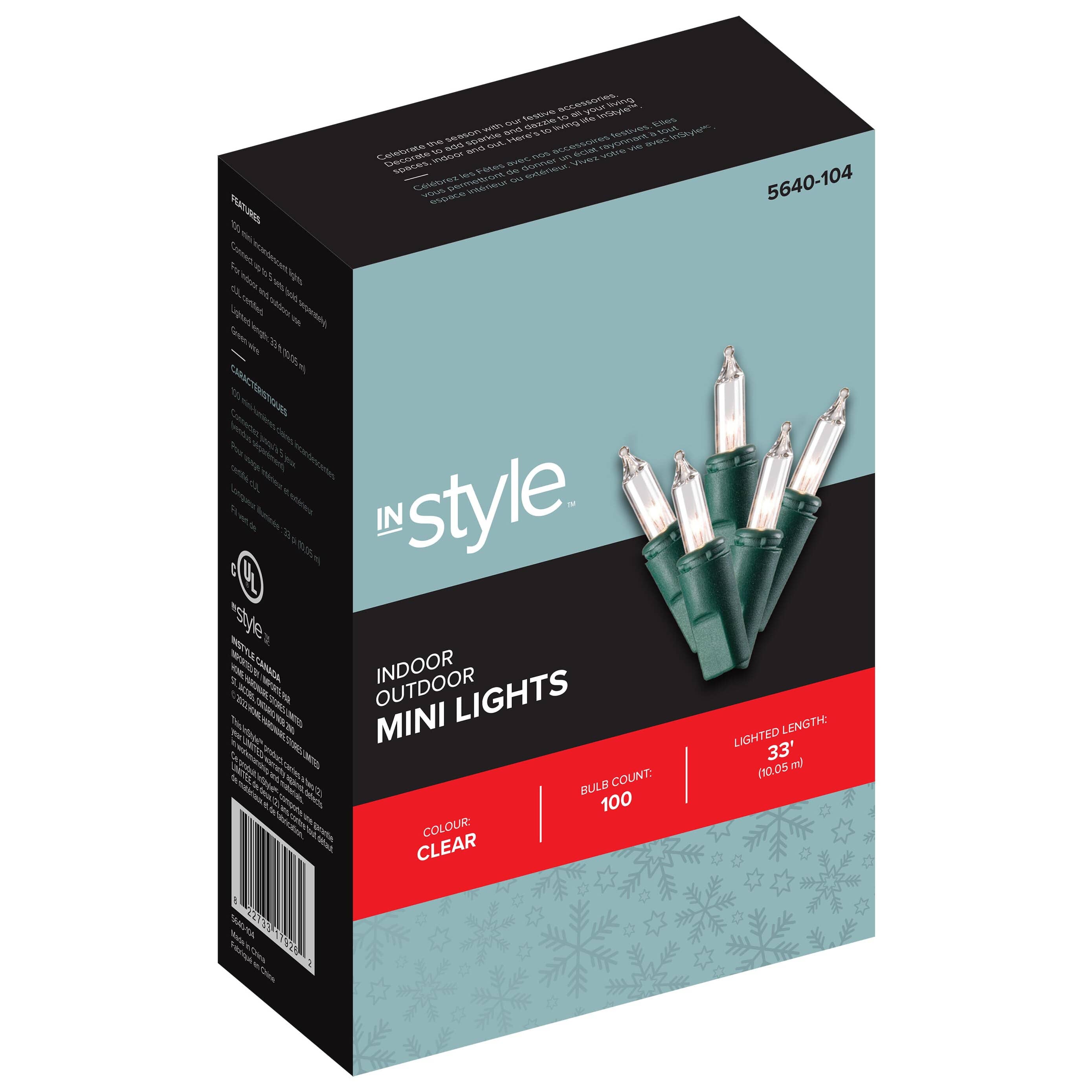 INSTYLE HOLIDAY Incandescent Mini Light Set with Green Wire | Home Hardware