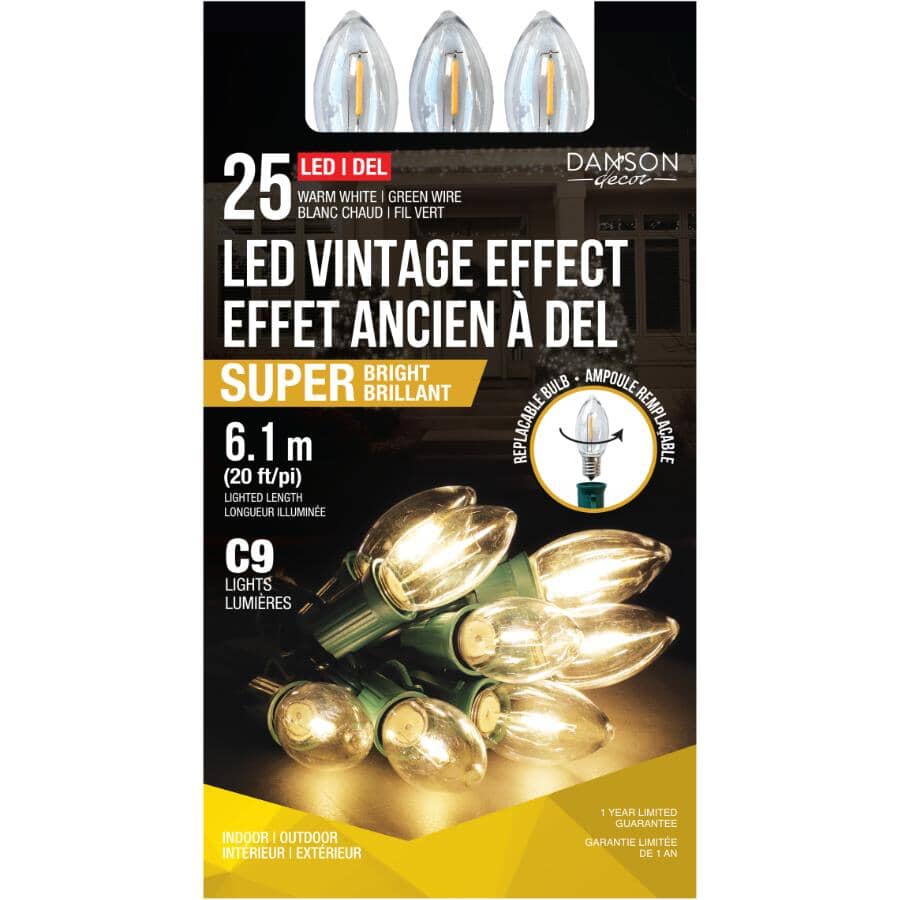 DANSON DECOR 25 LED Super Bright C9 Light set | Home Hardware