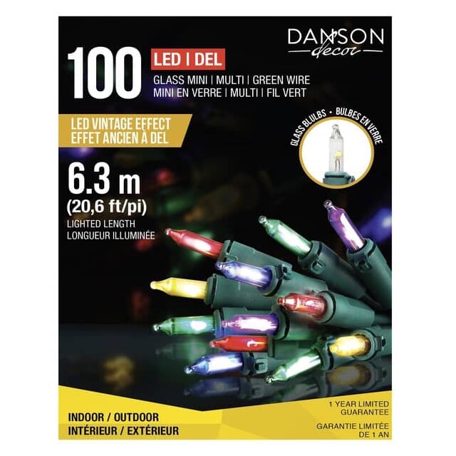 DANSON DECOR 100 LED Multi-Colour Mini Light Set with Green Wire | Home ...