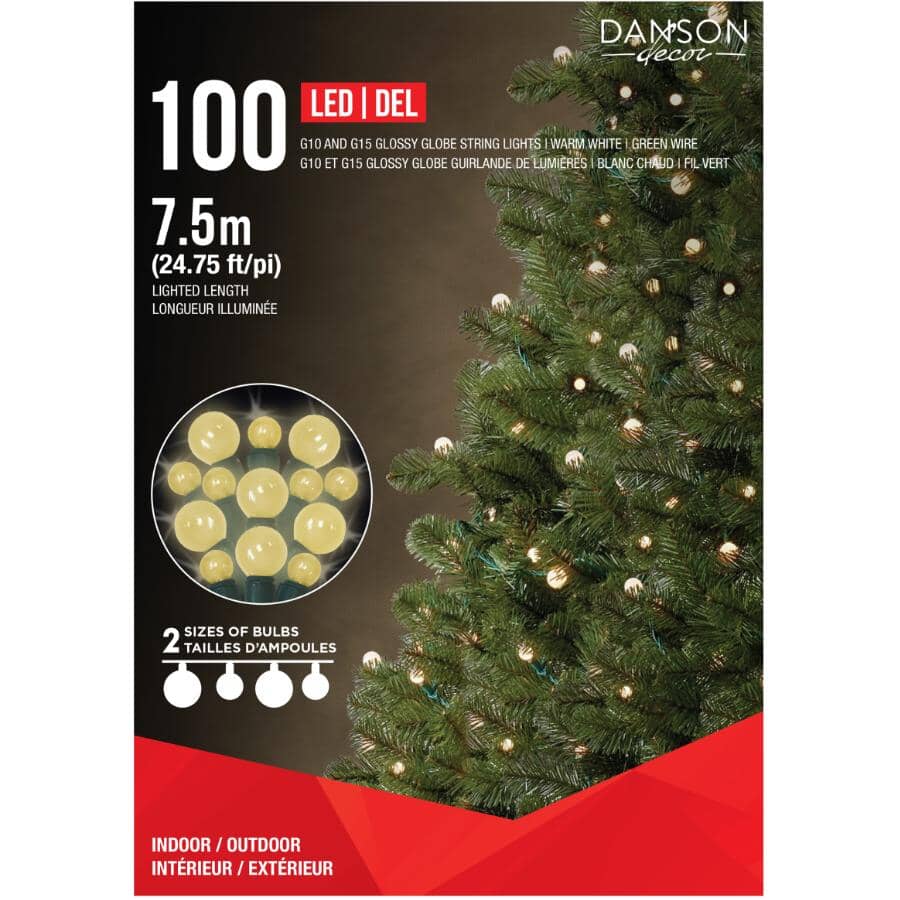 DANSON DECOR G10 & G15 Globe Light Set with Green Wire | Home Hardware