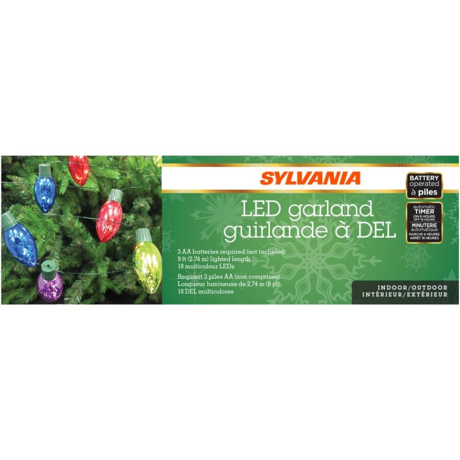 SYLVANIA 9' Multi Colour Bulb Garland | Home Hardware