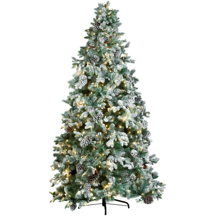 MONARCH SILKS 7.5' Iced Pine Christmas Tree | Home Hardware