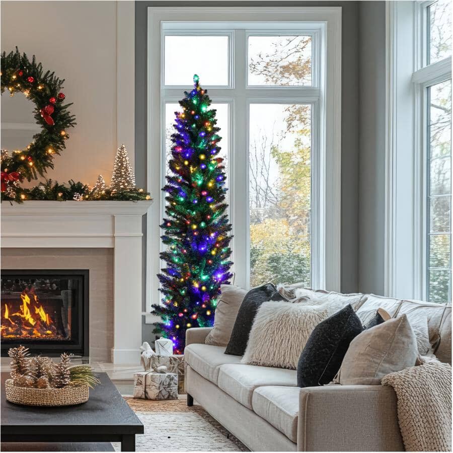 DANSON DECOR 6.8' Slim Pine Christmas Tree | Home Hardware