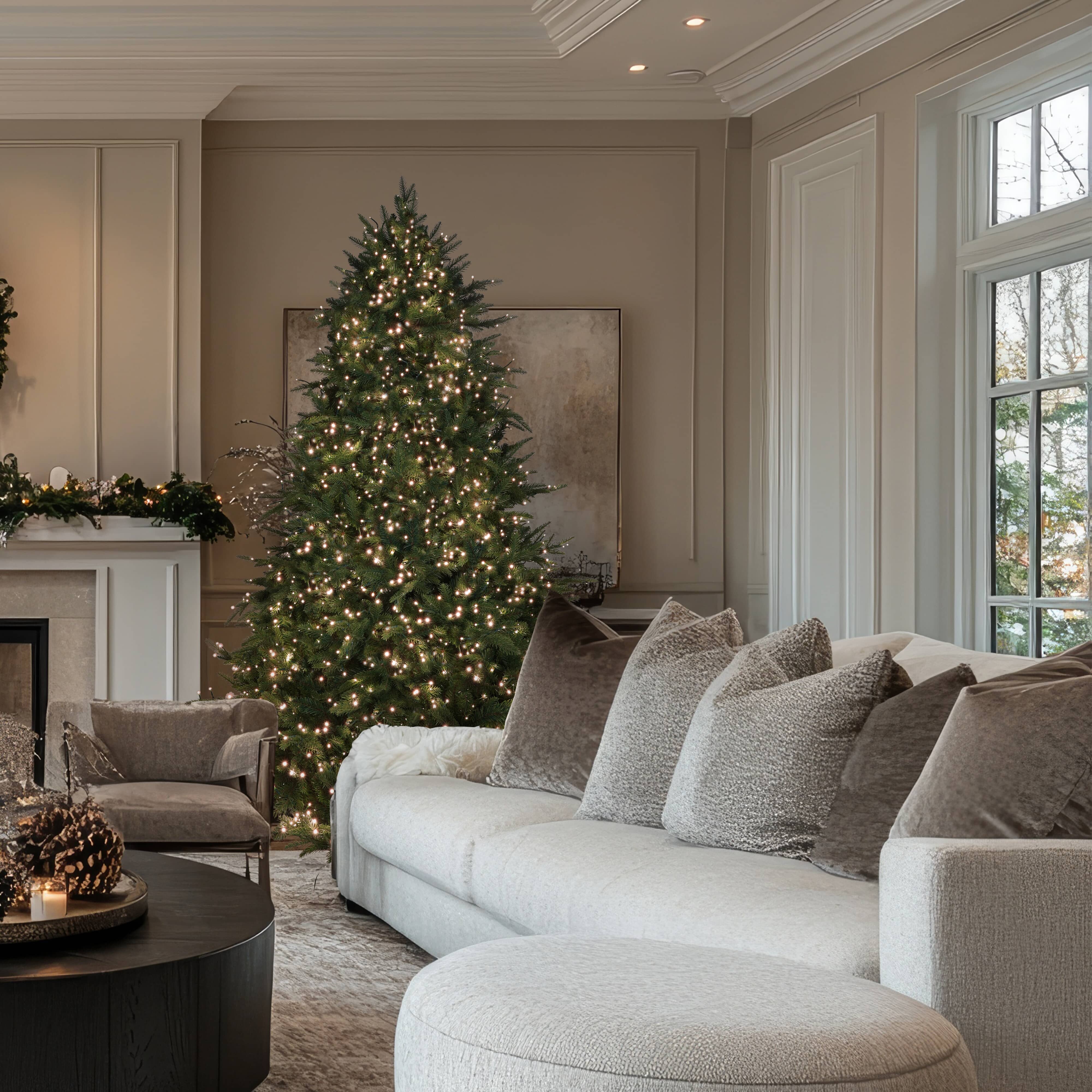 DANSON DECOR 7.5' Pre-lit Christmas Tree with 2100 Warm White LED ...