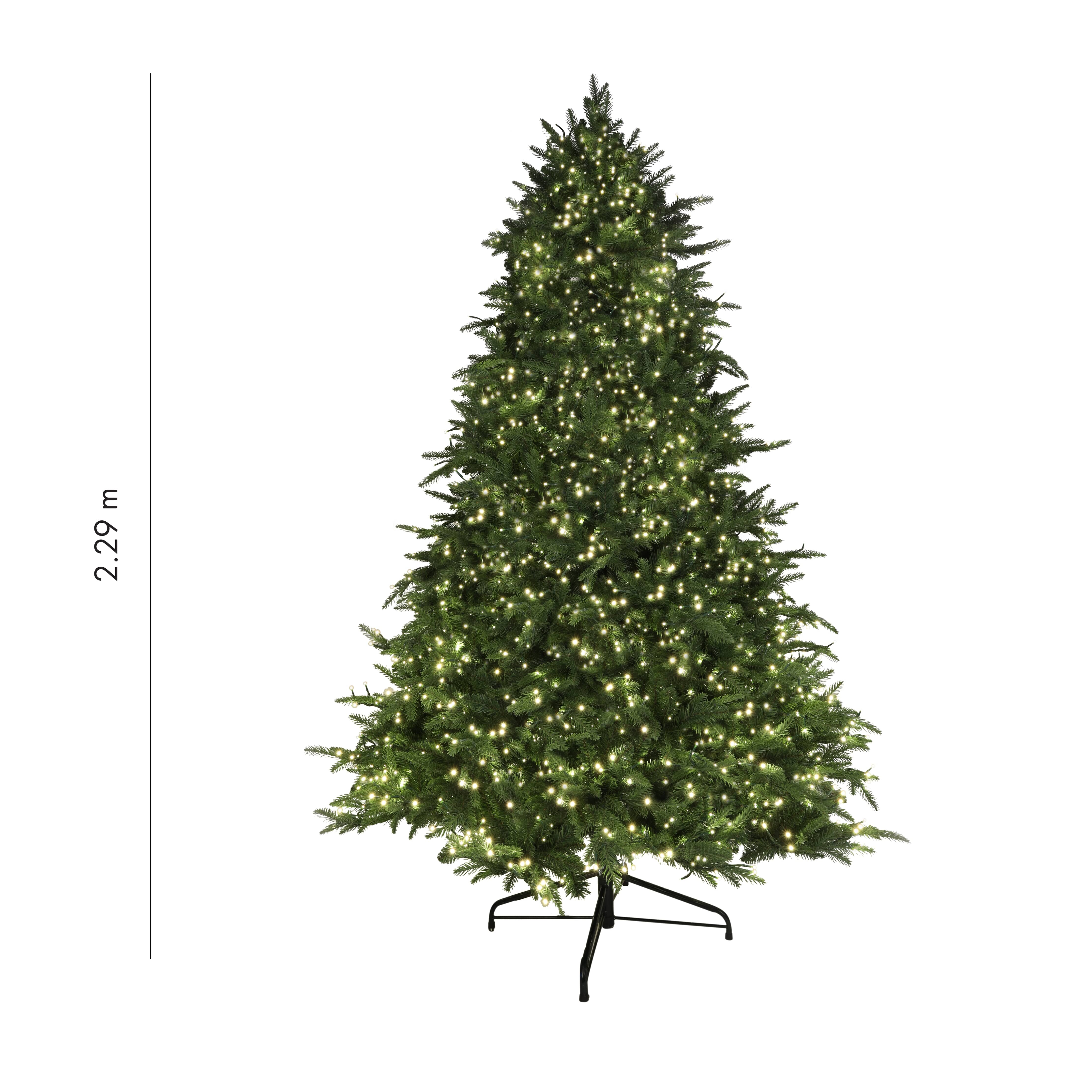 DANSON DECOR 7.5' Pre-lit Christmas Tree with 2100 Warm White LED ...