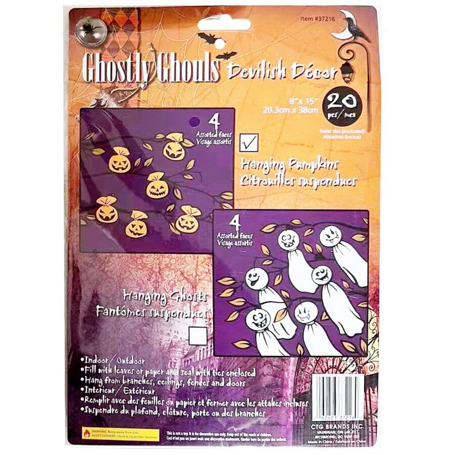 GHOSTLY GHOULS Hanging Ghosts Halloween Decoration | Home Hardware