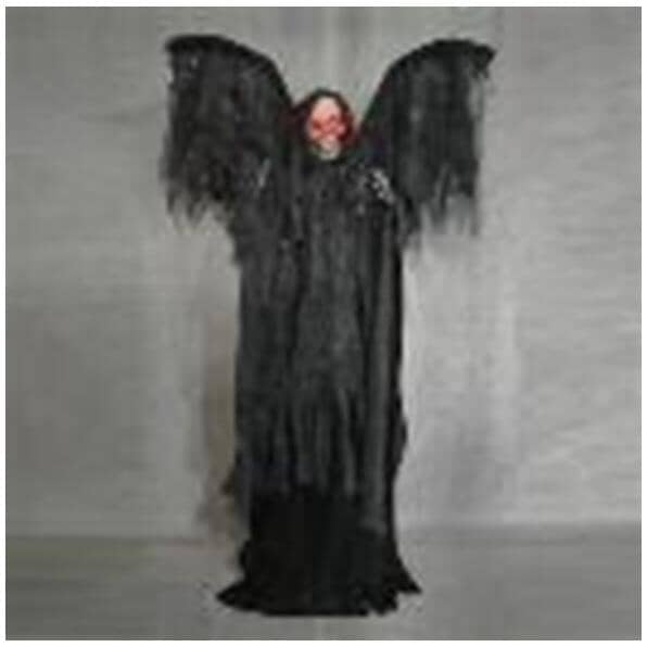 GHOSTLY GHOULS 77" Standing Animated Reaper with Moving Wings and LED ...