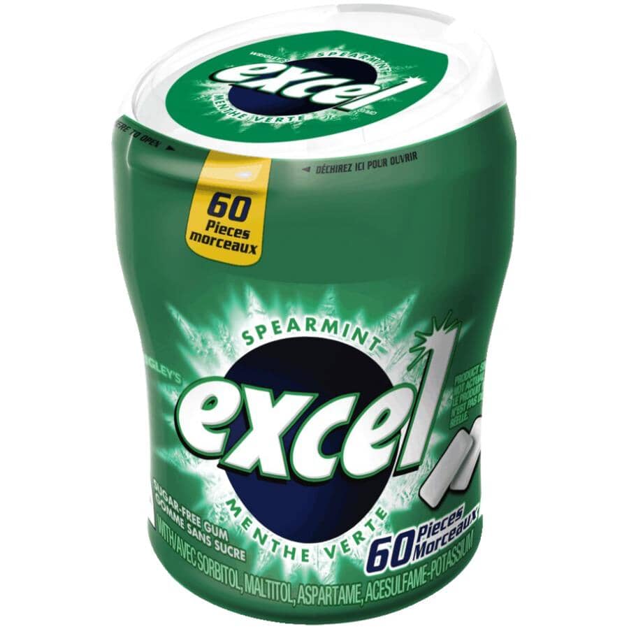 Gomme Excel menthe verte sans sucre dans un contenant, 60 pièces Excel Gum | Home Hardware