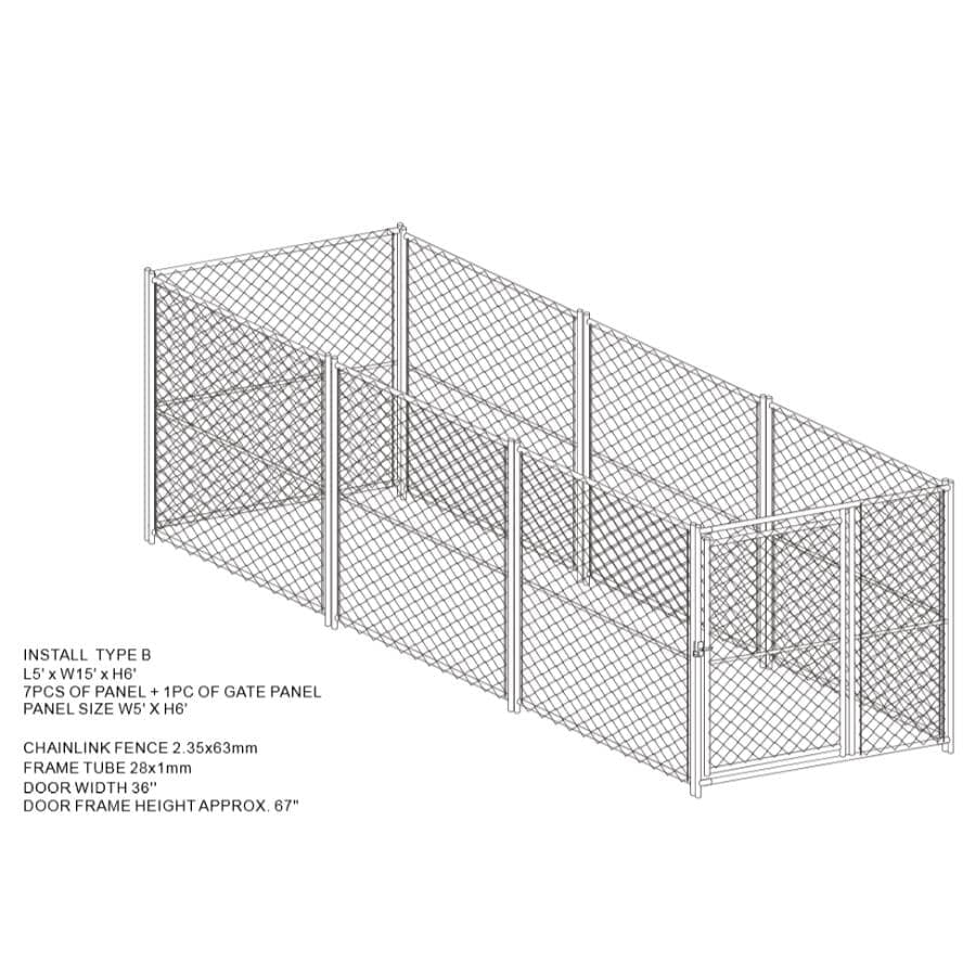 TAIL WAGGER'S CHOICE Modular Chain Link Dog Kennel | Home Hardware