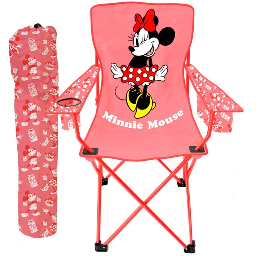 DANAWARES Minnie Mouse Adult Camping Chair with Cooler Bag | Home Hardware