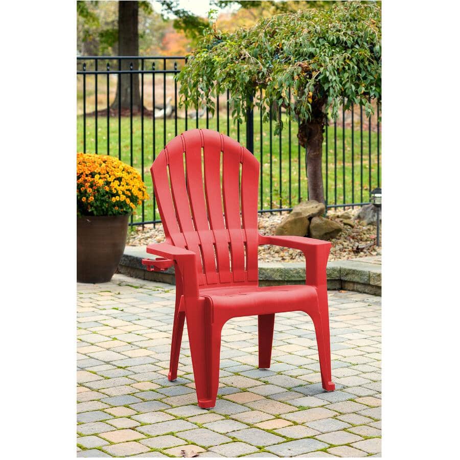 ADAMS Cherry Red Big Easy Stacking Adirondack Chair | Home Hardware