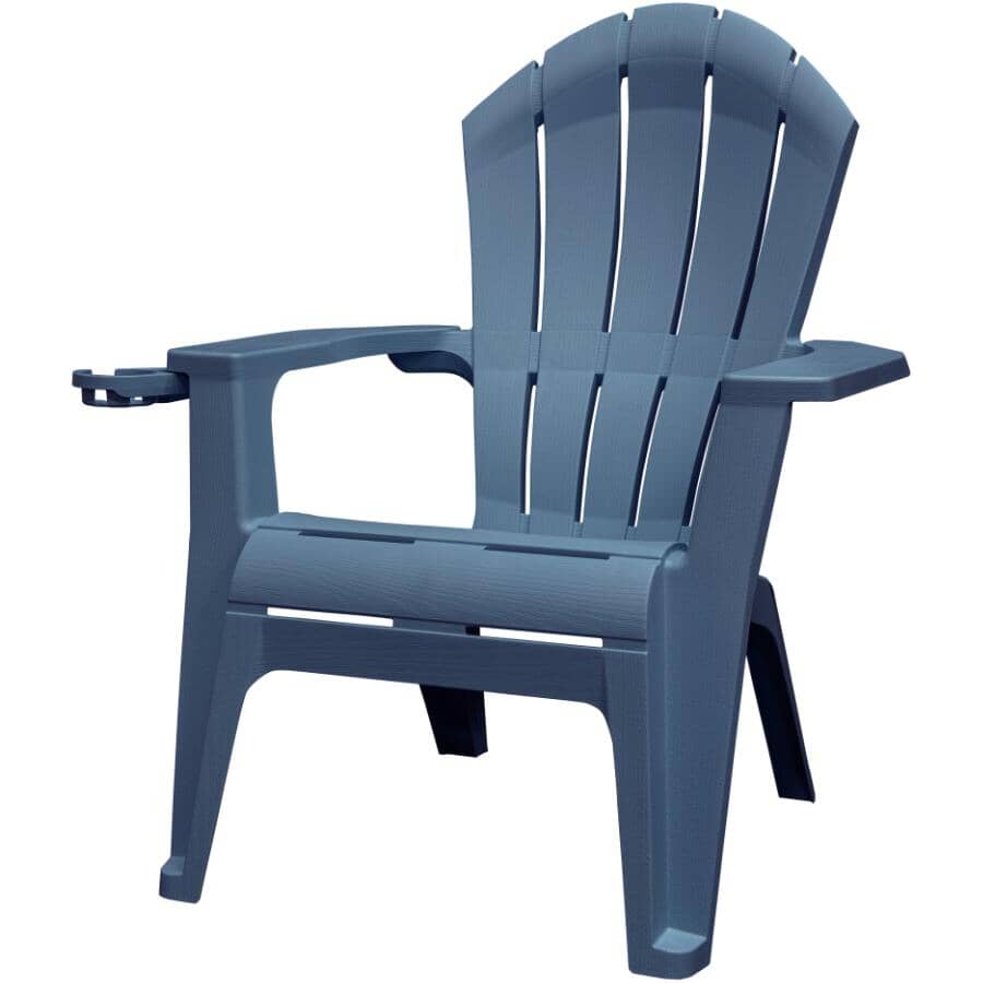 ADAMS Bluestone Stacking Ergonomic Adirondack Chair, with Cup Holder ...