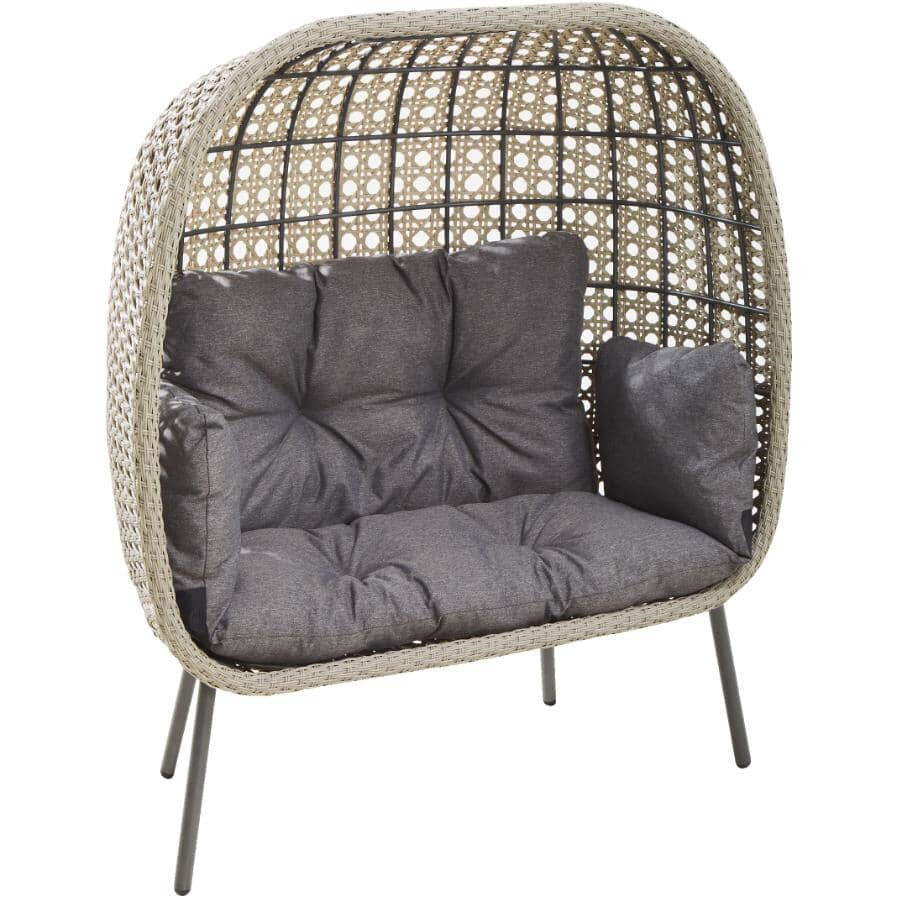 BLUE SKY OUTDOOR LIVING Devon Double Wide Wicker Egg Chair | Home Hardware