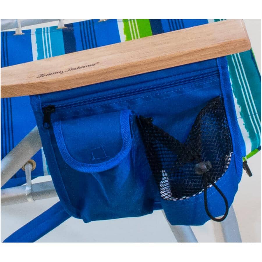 TOMMY BAHAMA 4 Position Beach Chair with Dry and Cooler Pouch | Home ...