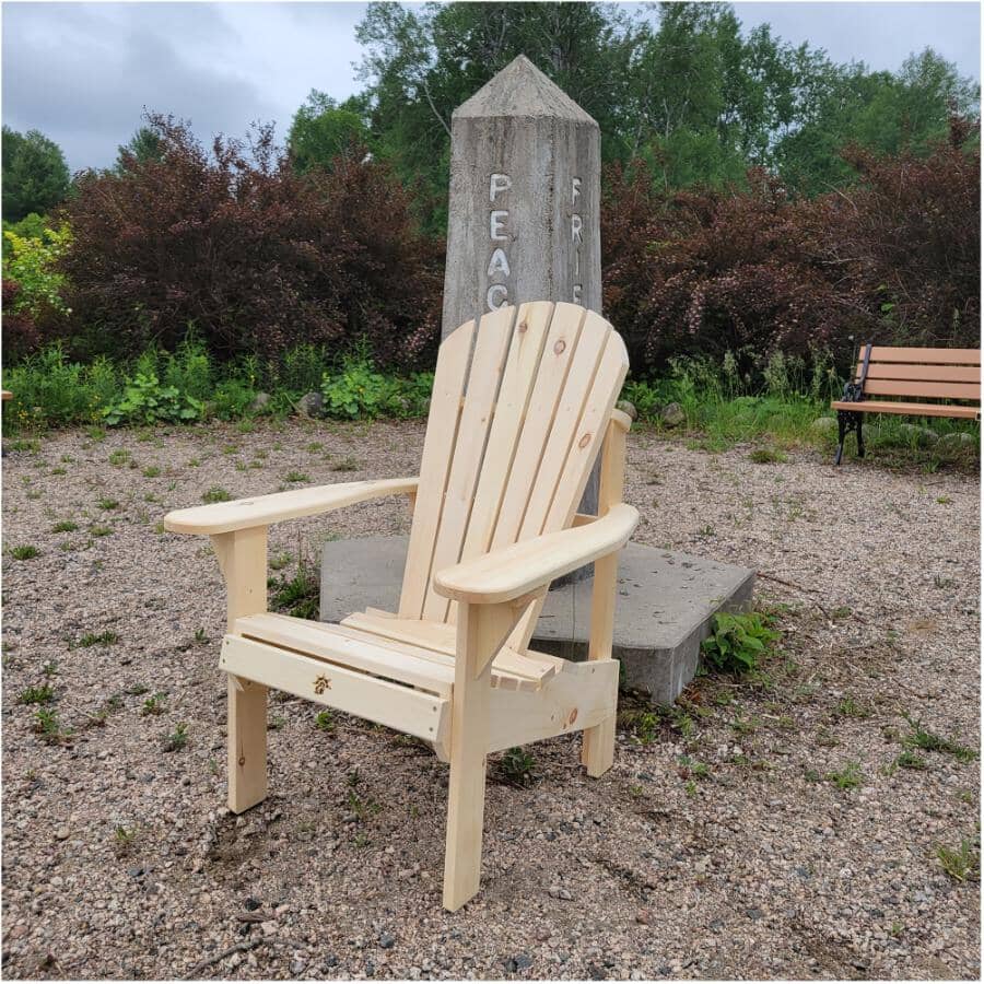 THE BEAR CHAIR Upright Pine Adirondak Chair | Home Hardware