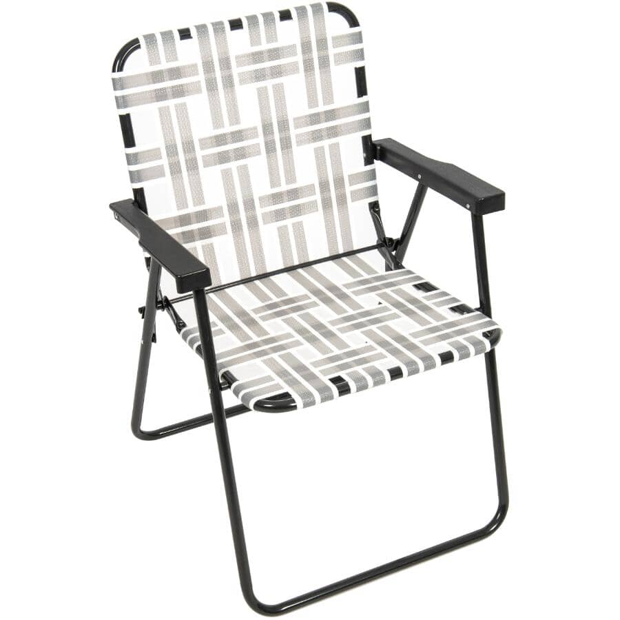 RIO BRANDS Web Strap Folding Chair - Grey | Home Hardware