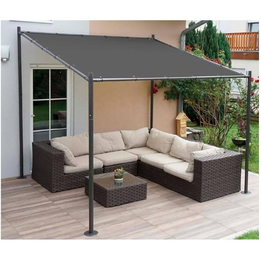 DURA Kenora Pergola - Black, 8' x 8' | Home Hardware