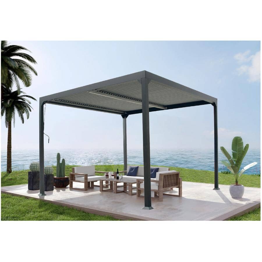 DURA 10' x 13.2' Aluminum Pacifica Pergola | Home Hardware