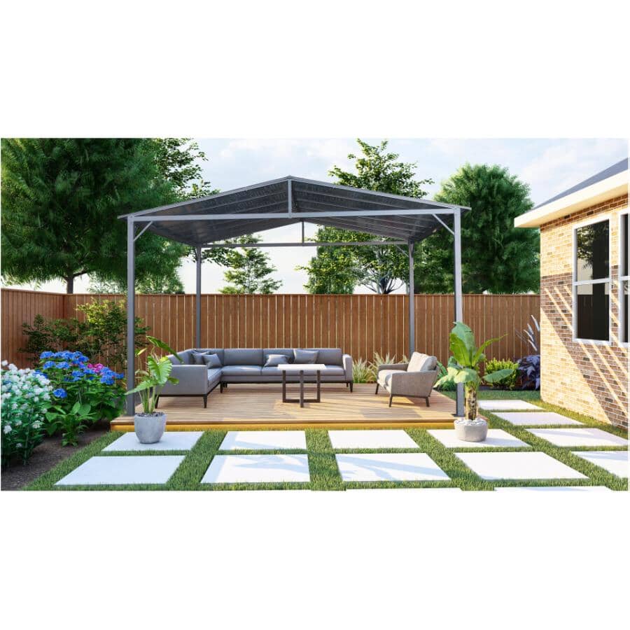 CASUALWAY 12' x 10' Steel Gazebo with Hard Top | Home Hardware