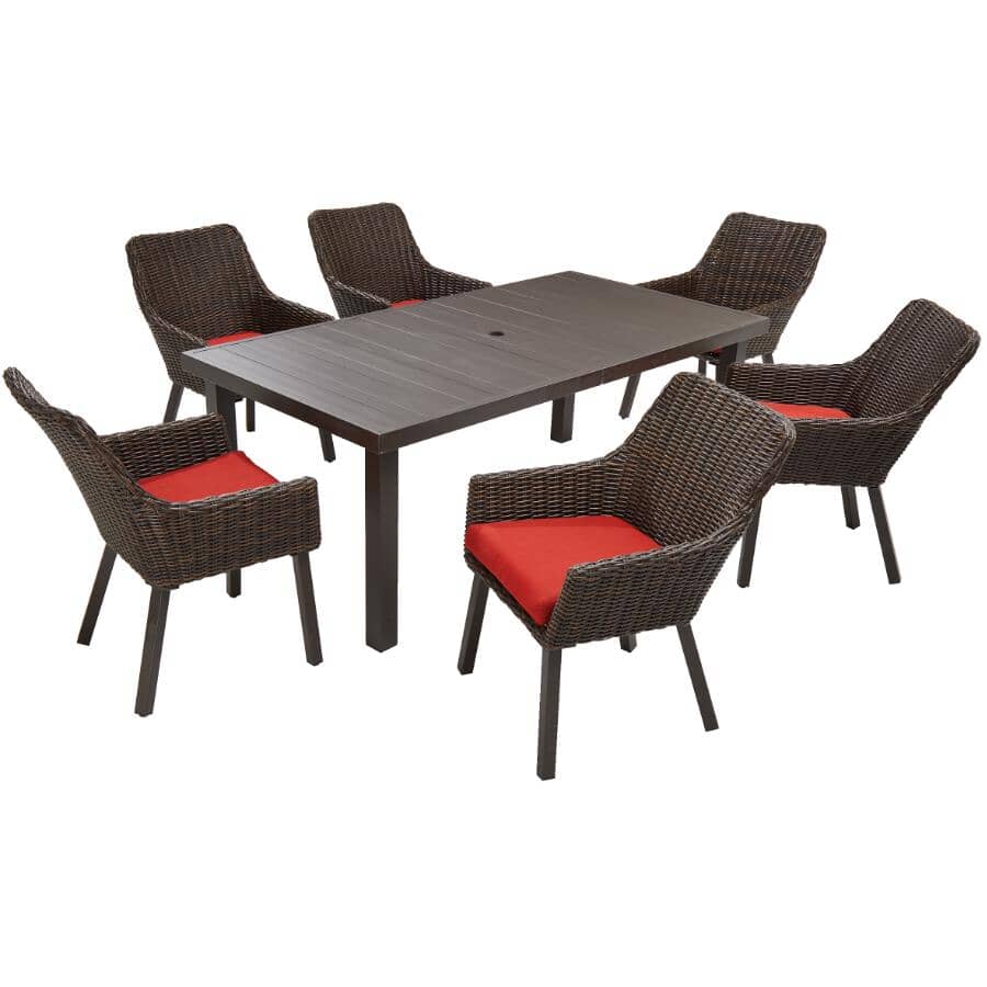 INSTYLE OUTDOOR Lexington Dining Set with 6 Barrel Back Chairs | Home ...