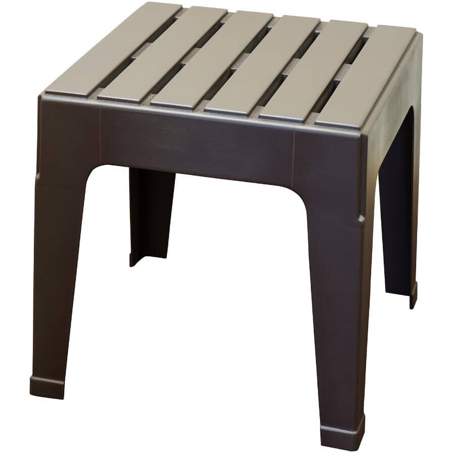 KETER Earth Brown Big Easy Resin Stack Side Table | Home Hardware