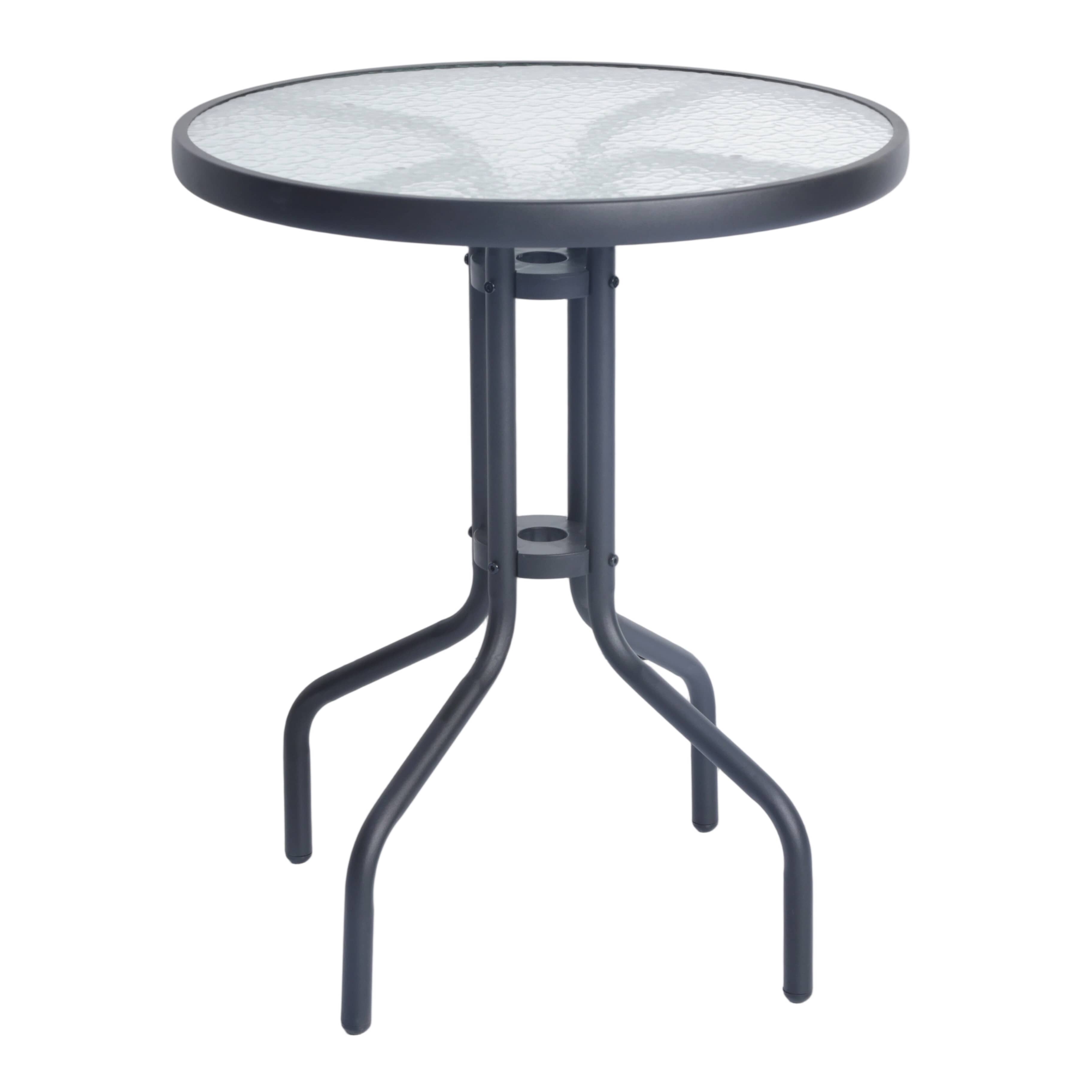 INSTYLE OUTDOOR 24" Glass Top Round Bistro Table | Home Hardware