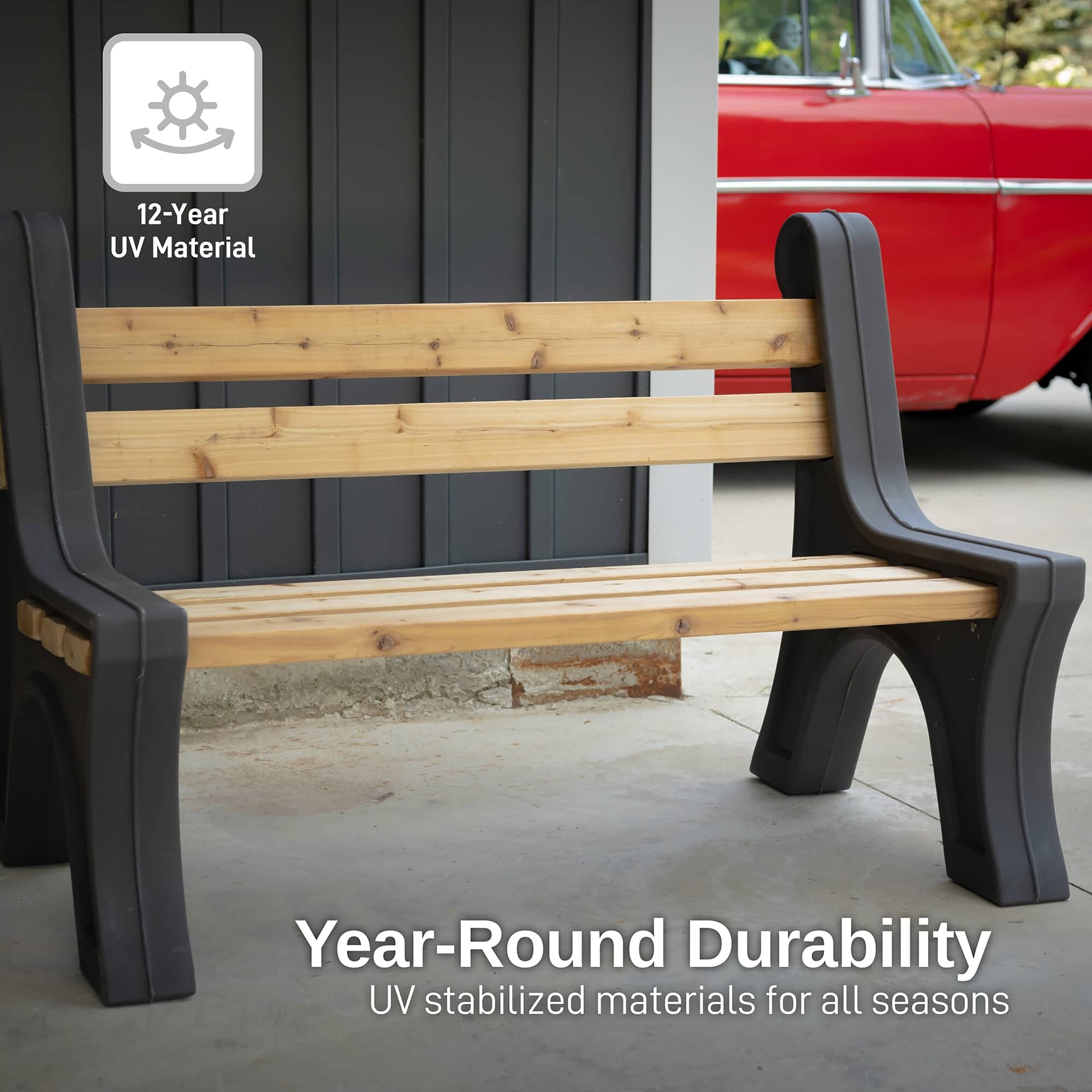 RTS HOME ACCENTS Custom Length Lightweight Indoor or Outdoor Bench Ends ...