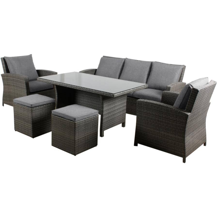 MYPATIO Medina Aluminum & Wicker High Dining Conversation Set | Home ...