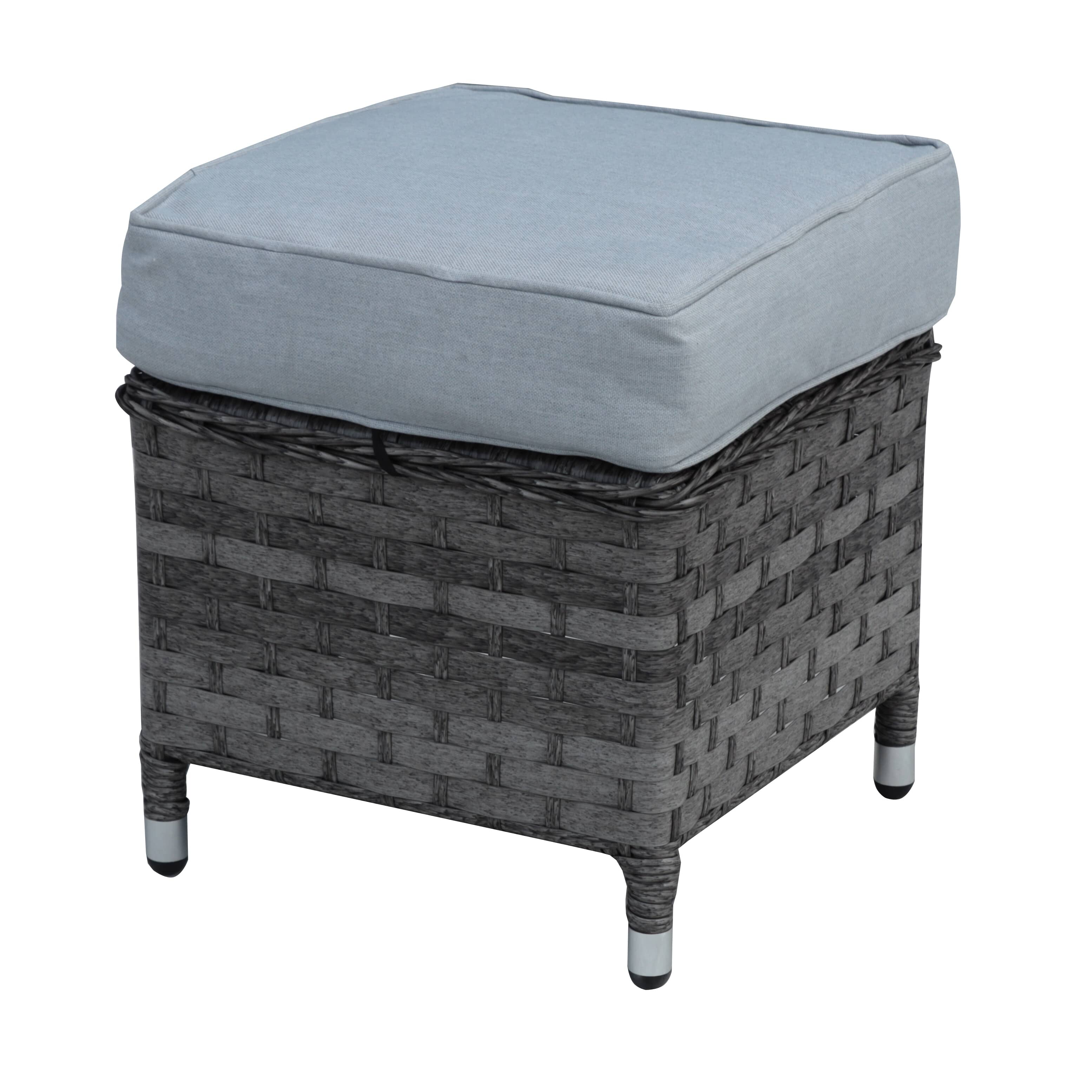 BLUE SKY OUTDOOR LIVING St Lucia Convertible Corner Conversation Set ...