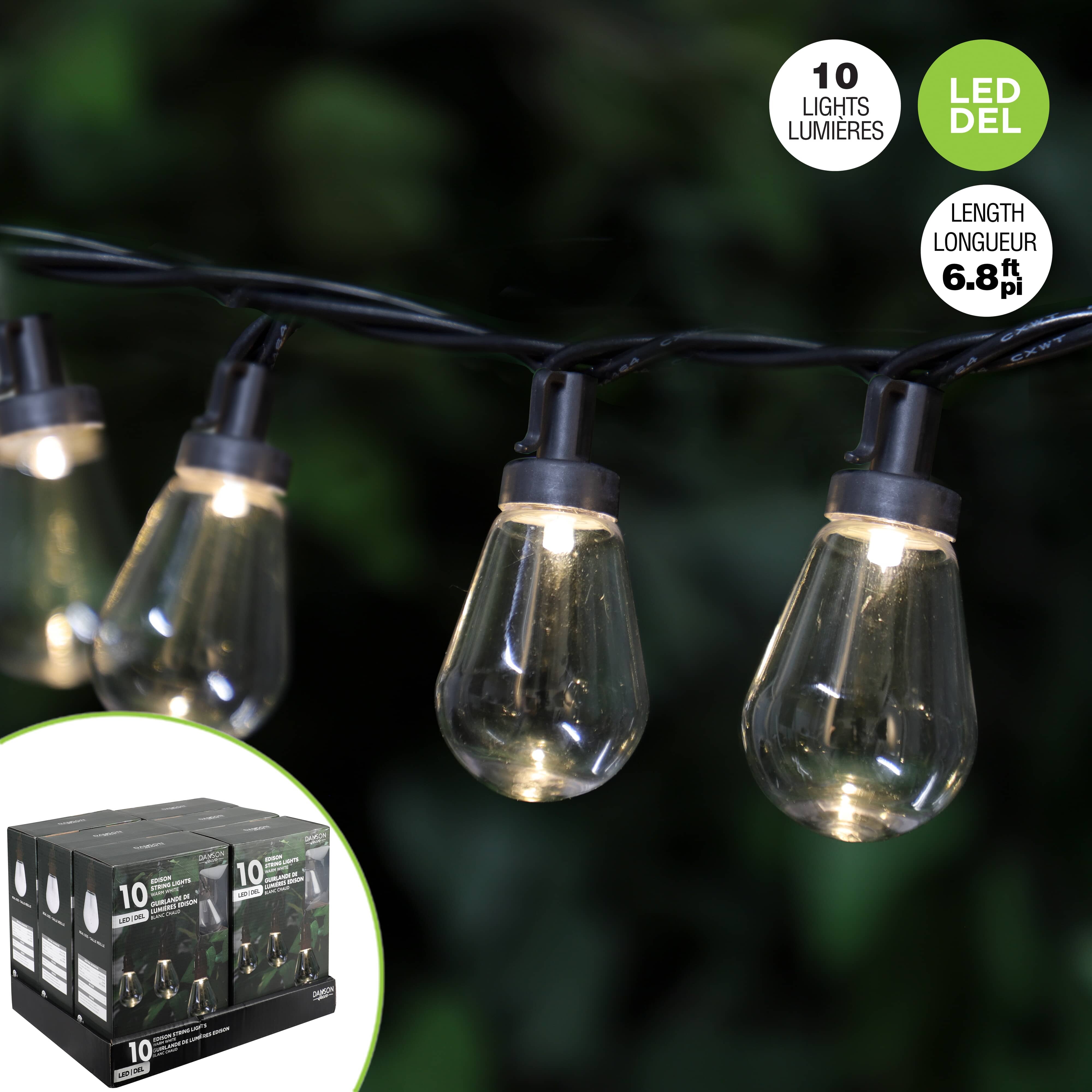 DANSON DECOR LED Warm White Edison Light Set | Home Hardware