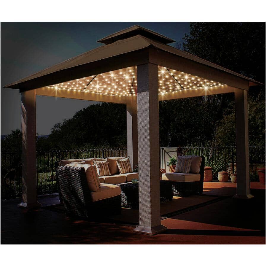 STARBURST LIGHTING Gazebo Net Light Set with Silver Wire | Home Hardware