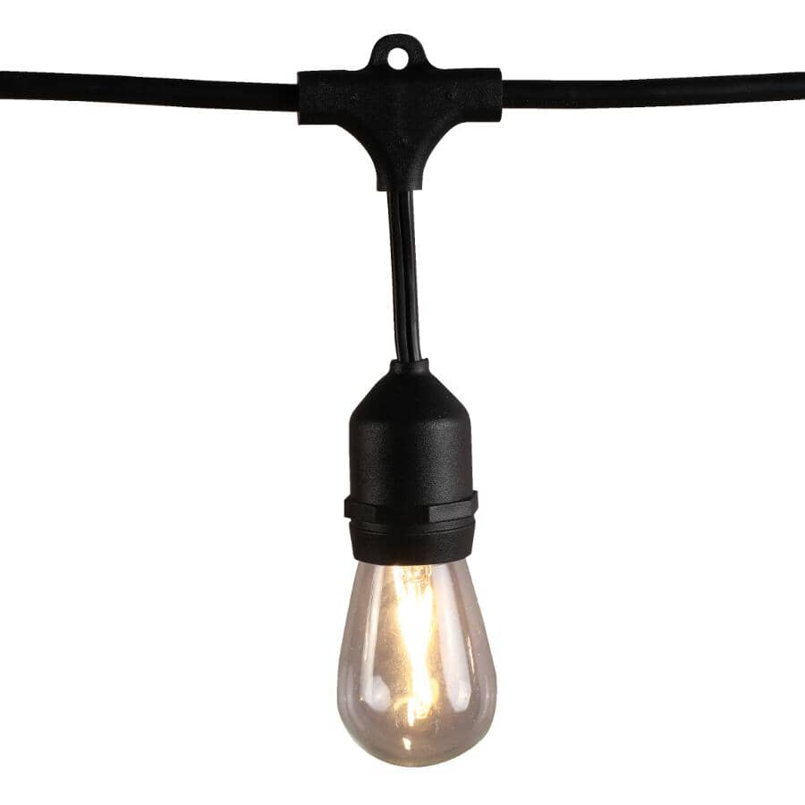 INSTYLE OUTDOOR S14 Drop Socket Light Set with Black Wire | Home Hardware